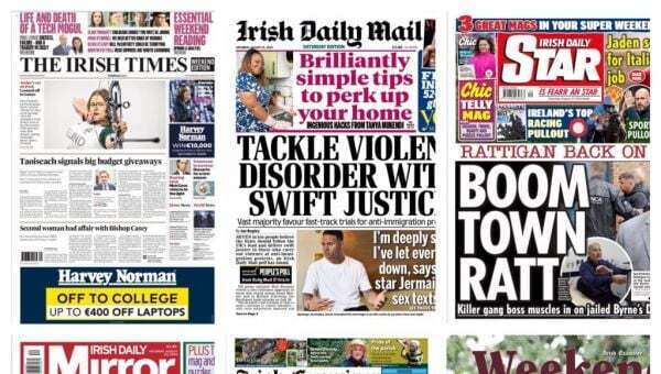 What the papers say: Saturday's front pages - News - Kildare Nationalist