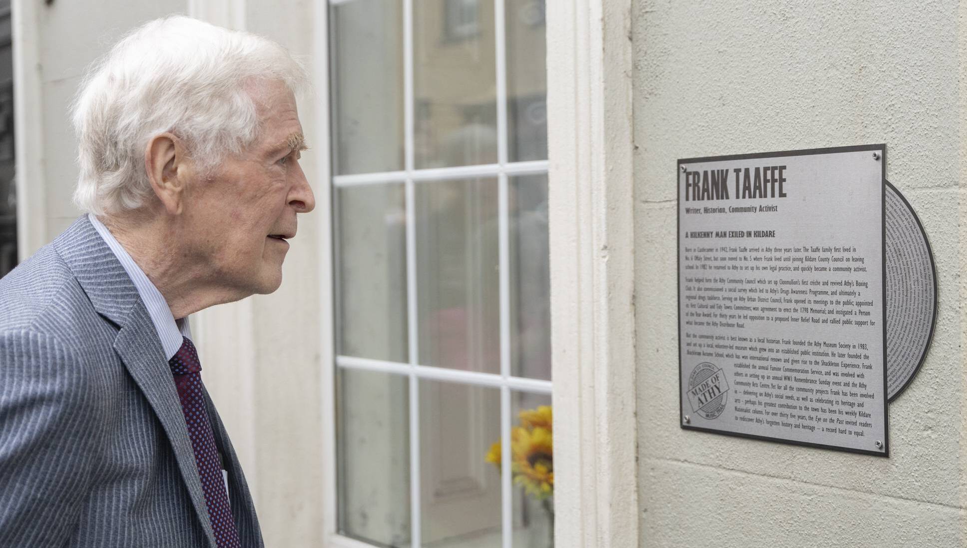 Frank Taaffe honoured in Athy - News - Kildare Nationalist